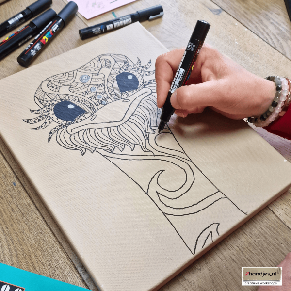 Creatieve workshop Tangle-tekenen